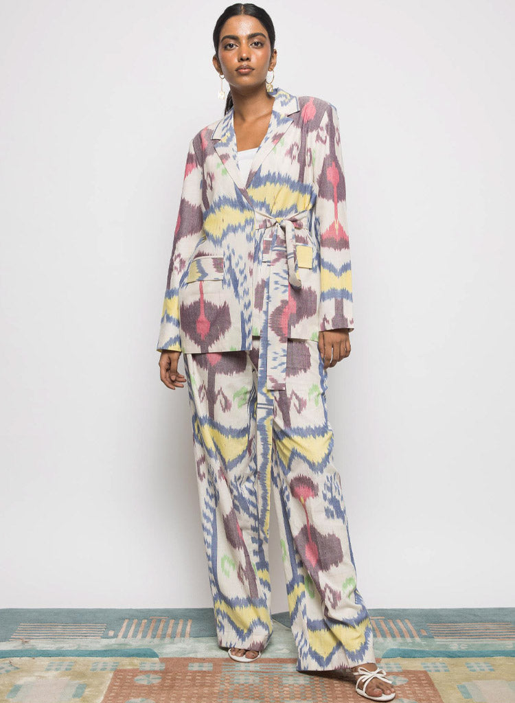 Wrap And Tie Blazer Set – NETE.IN