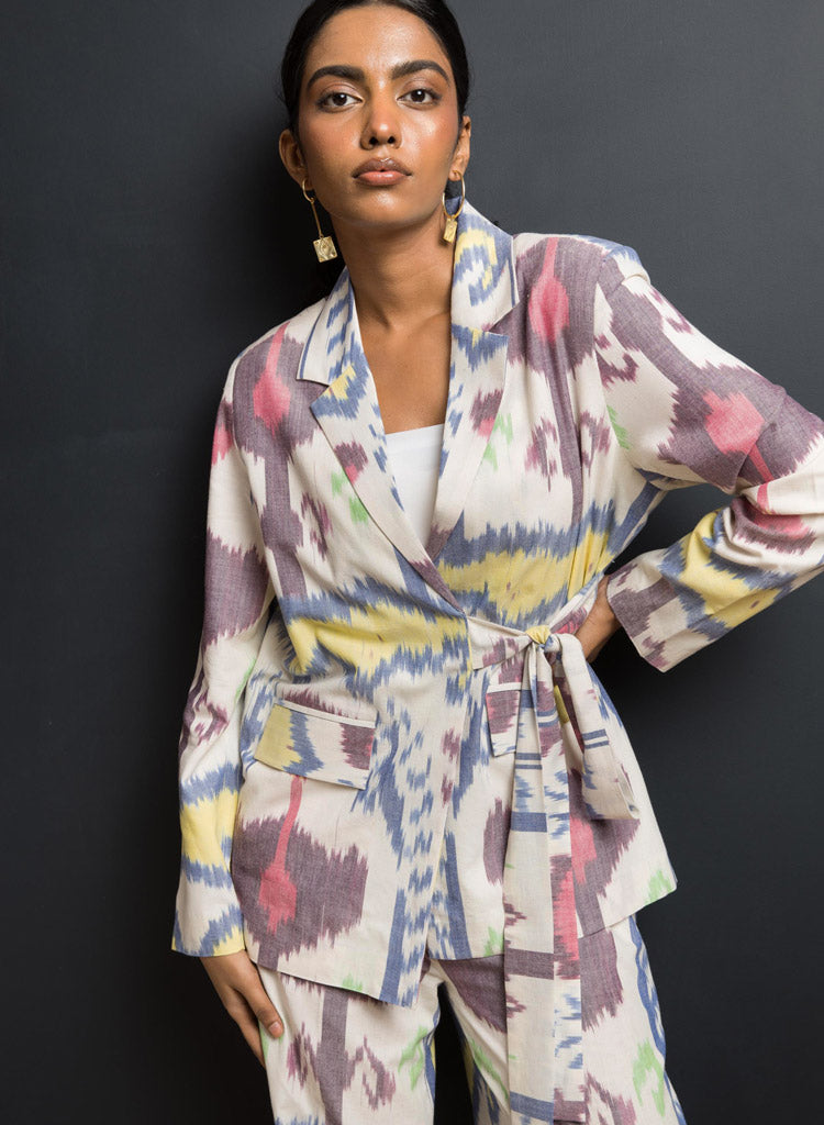 Wrap And Tie Blazer – NETE.IN