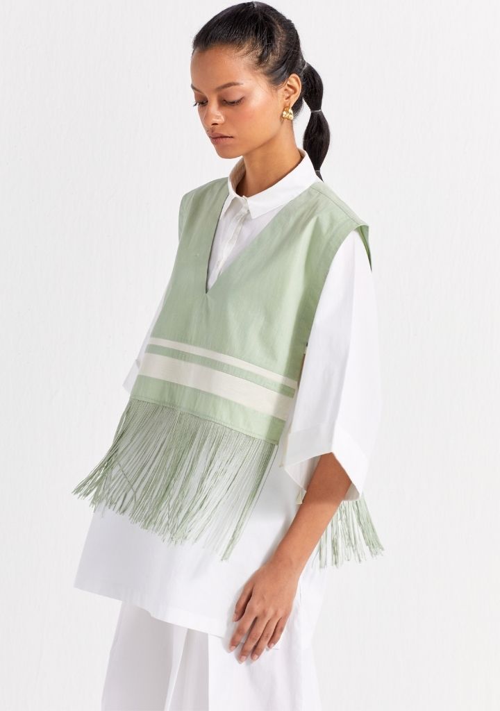 Fringe Crop Overlay Top – NETE.IN