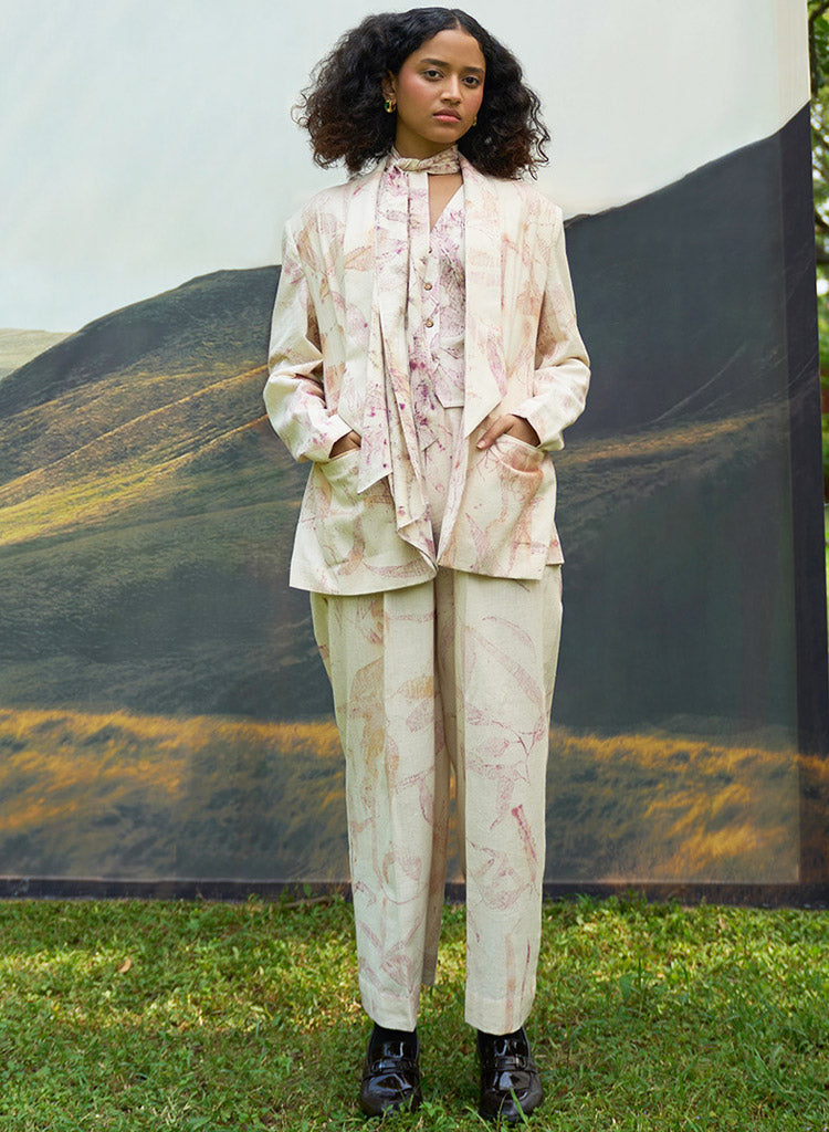 Foliage Blazer Vest Set – NETE.IN