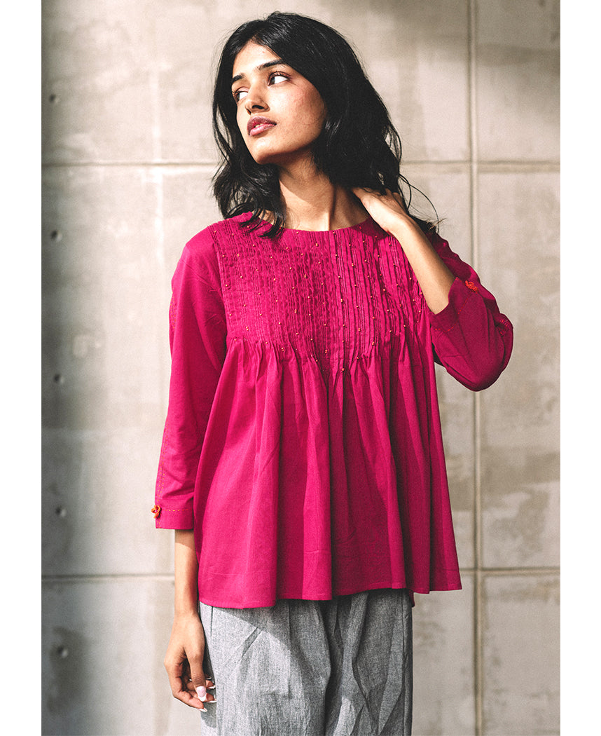 Rani Pintuck Top – NETE.IN